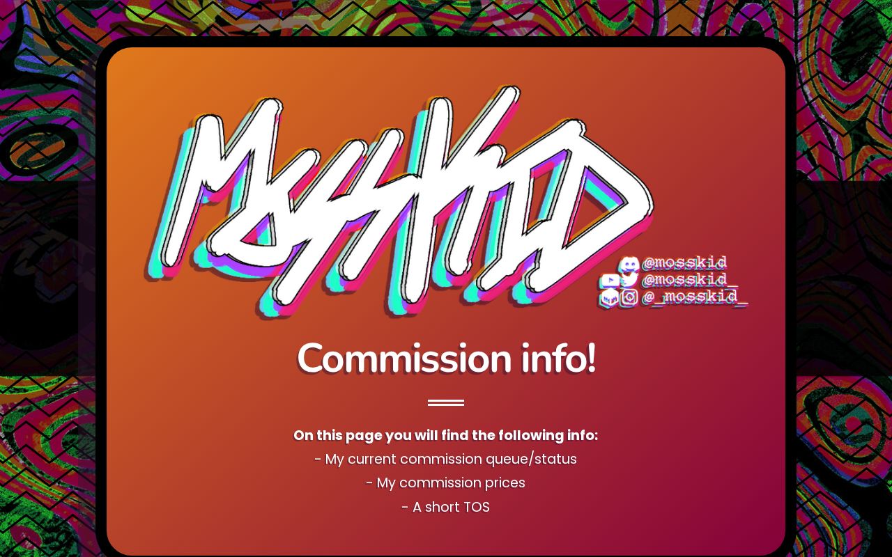 mosskid comm info